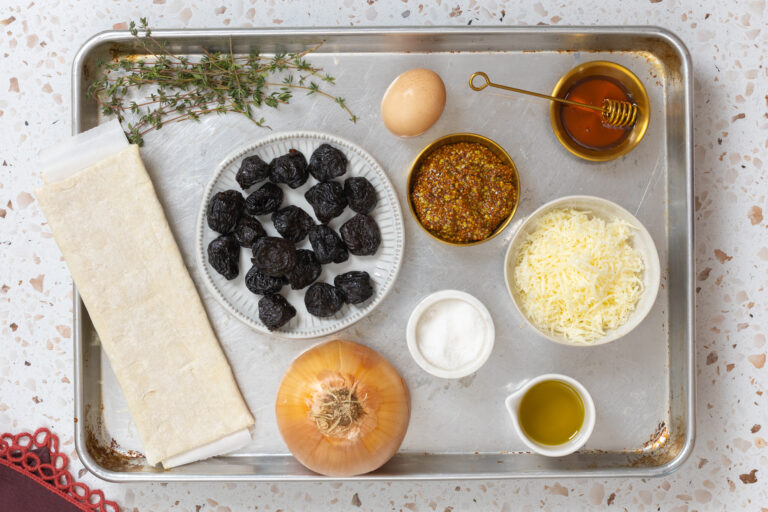 Prune Onion Fontina Puff Pastry Tarts | Baking the Goods