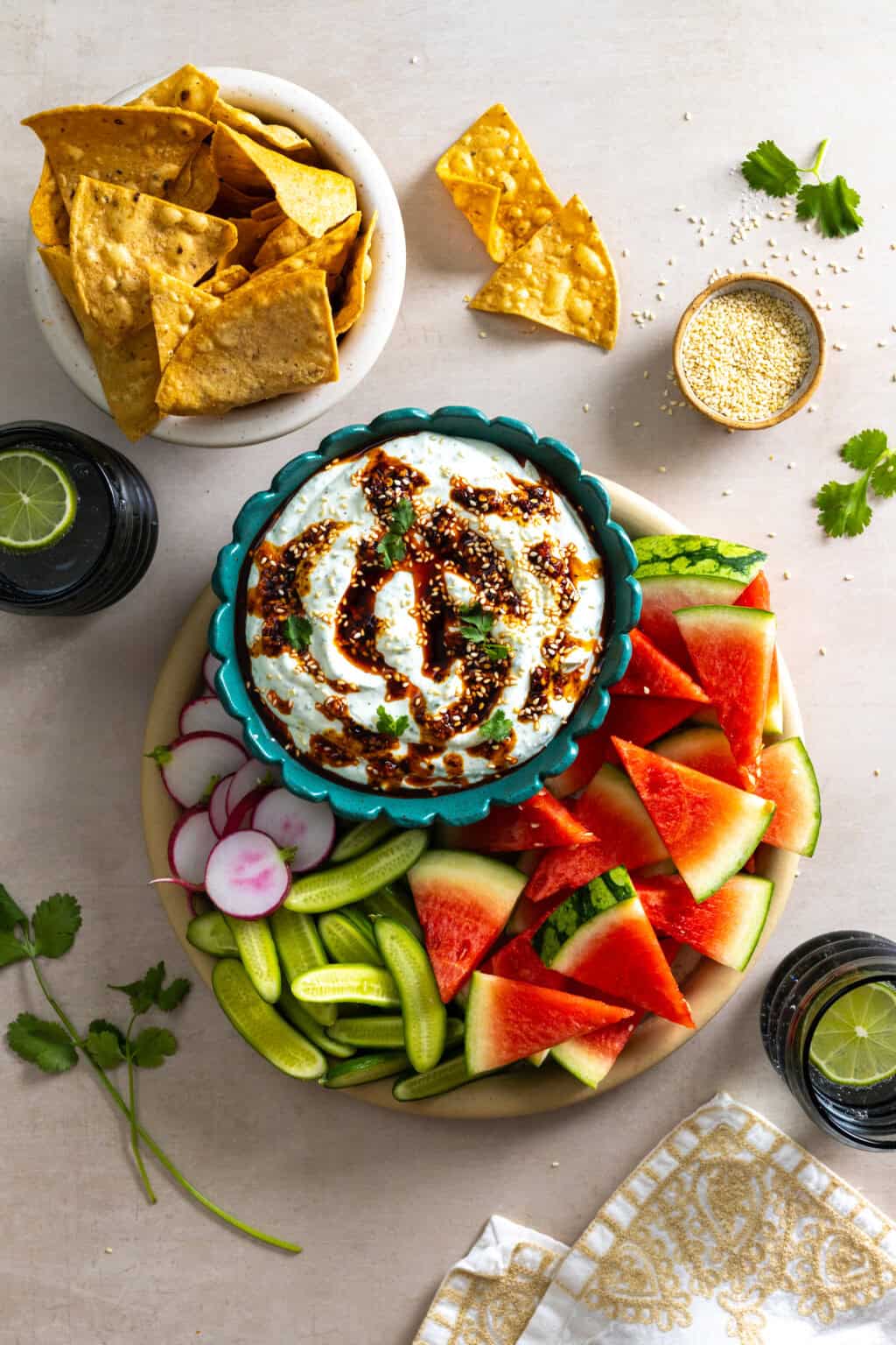 Chili Oil Cottage Cheese Dip | Baking the Goods